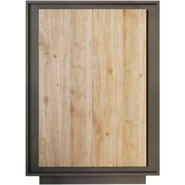 Highboard Home Affaire "Sky, B/H 106/171 cm, Stauraumschrank/Hochkommode, 2 T&uuml;ren", lava, eiche cadiz dekor, B:106cm H:171cm T:40cm, Holzwerkstoff, Sideboards, Highboard, Softclosing, Korpus & Front 22 mm stark, Rahmen-Optik