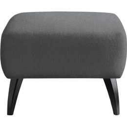 Polsterhocker Home Affaire "Lazio modern und bequem, schmale Armlehnen, tolle Detailverarbeitung", grau (anthrazit), B:66cm H:44cm T:66cm, 100% Polyester, Hocker, Polsterhocker, zwei verschiedene Fu&szlig;farben w&auml;hlbar
