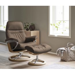 Relaxsessel stressless "Sunrise", braun (mole batick), B:83cm H:105cm T:74cm, Leder BATICK: BATICK ist ein leicht korrigiertes, durchgef&auml;rbtes und genarbtes M&ouml;belleder, bei dem die meisten Unebenheiten und Spuren in der Regel entfernt wurden.;Leder PALOMA: PALOMA ist ein durchgef&auml;rbtes Semianilin-M&ouml;belleder mit nat&uuml;rlicher Narbung.;ROHLEDER Stoff Q2 FARON: Ein fester zuverl&auml;ssiger Boucl&eacute; mit einem