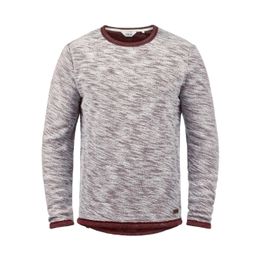 !Solid Longpullover SOLID "Sweatshirt SDFlocks", Herren, Gr. S, rot (wine rot), Obermaterial: 100% Baumwolle CO., Sweatshirts Longpullover