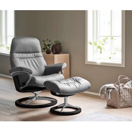 Relaxsessel stressless "Sunrise", grau (grau batick), B:83cm H:105cm T:74cm, Leder BATICK: BATICK ist ein leicht korrigiertes, durchgef&auml;rbtes und genarbtes M&ouml;belleder, bei dem die meisten Unebenheiten und Spuren in der Regel entfernt wurden.;Leder PALOMA: PALOMA ist ein durchgef&auml;rbtes Semianilin-M&ouml;belleder mit nat&uuml;rlicher Narbung.;ROHLEDER Stoff Q2 FARON: Ein fester zuverl&auml;ssiger Boucl&eacute; mit einem 