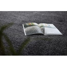 Teppichboden ANDIAMO "Portland, Velours, Gesamth&ouml;he 11 mm, Made in Netherlands", grau (anthrazit), B:400cm L:700cm, Kunstfaser, Teppiche, Uni Farben, Breite 400 cm, Wohnzimmer, strapazierf&auml;hig, pflegeleicht