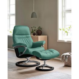 Relaxsessel stressless "Sunrise", gr&uuml;n (aqua gr&uuml;n paloma), B:83cm H:105cm T:74cm, Leder BATICK: BATICK ist ein leicht korrigiertes, durchgef&auml;rbtes und genarbtes M&ouml;belleder, bei dem die meisten Unebenheiten und Spuren in der Regel entfernt wurden.;Leder PALOMA: PALOMA ist ein durchgef&auml;rbtes Semianilin-M&ouml;belleder mit nat&uuml;rlicher Narbung.;ROHLEDER Stoff Q2 FARON: Ein fester zuverl&auml;ssiger Boucl&eacute; mit e