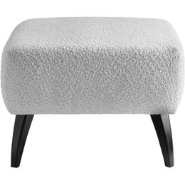 Polsterhocker Home Affaire "Lazio modern und bequem, schmale Armlehnen, tolle Detailverarbeitung", silber, B:66cm H:44cm T:66cm, 100% Polyester, Hocker, Polsterhocker, zwei verschiedene Fu&szlig;farben w&auml;hlbar