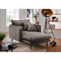 Relaxsessel Home Affaire "Lazio modern und bequem, schmale Armlehnen, tolle Detailverarbeitung", braun, t&uuml;rkis, B:111cm H:101cm T:167cm, Sessel, Relaxsessel