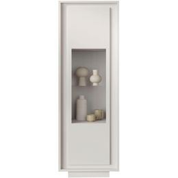 Vitrine Home Affaire "Sky, B/H 67/197 cm, Vitrinenschrank/Standvitrine/Glasvitrine, 1 T&uuml;r", wei&szlig; matt lack, B:67cm H:197cm T:40cm, Holzwerkstoff, Schr&auml;nke, Vitrine, Softclosing, Korpus & Front 22 mm stark, Rahmen-Optik
