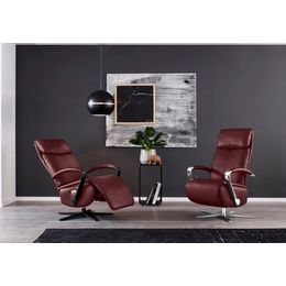 Relaxsessel W.Schillig "rumbaa", rot (burgundy z69), B:68cm H:113cm T:83cm, Longlife Xtra-Leder Z69: Das feinnarbige, gedeckte Softleder Z69 besticht durch seine au&szlig;ergew&ouml;hnliche Weichheit im trendigen &raquo;Vintage-Look&laquo;, Hautst&auml;rke 0, 9 - 1, 1 mm, Sessel, Relaxsessel, wahlweise mit Doppelmotor, in Gr&ouml;&szlig;en S, M & L, mit 5-Sternfu&szlig;