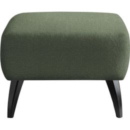 Polsterhocker Home Affaire "Lazio modern und bequem, schmale Armlehnen, tolle Detailverarbeitung", gr&uuml;n (moosgr&uuml;n), B:66cm H:44cm T:66cm, 100% Polyester, Hocker, Polsterhocker, zwei verschiedene Fu&szlig;farben w&auml;hlbar