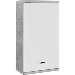 H&auml;ngeschrank BASIC BY BALCULINA "Pool, Badezimmerschrank BxHxT 38x71x23", wei&szlig; (beton, wei&szlig; hochglanz), B:38cm H:71cm T:23cm, Holzwerkstoff, Schr&auml;nke, H&auml;ngeschrank, Breite 38cm, T&uuml;r L/R montierbar