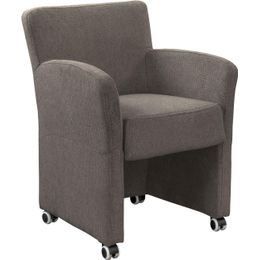 Sessel exxpo - SOFA FASHION "Intenso, Loungesessel, modern", braun, B:66cm H:85cm T:48cm, Zusammensetzung: PES 95%, NY 5%, Sessel, Sessel, hohe Bodenfreiheit, frei im Raum stellbar, hoher Sitzkomfort