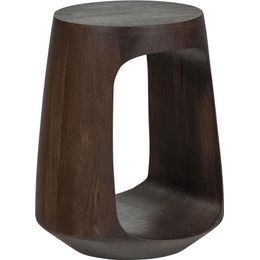 Couchtisch Woood "Bayo mit Massivmangoholz und organischer Form B 33 x T 33 x H 45 cm", walnuss, B:33cm H:45cm T:33cm, Tische, Couchtisch, Tragkraft 45&ndash;50 kg, ausschlie&szlig;lich Innenbereich, montiert geliefert