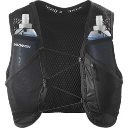 Trinkrucksack Salomon "ACTIVE SKIN 4" Gr. L, schwarz, Rucks&auml;cke, L, Polyamid, Rucksack / Laufweste inkl. Soft-Flask