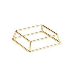 Servierst&auml;nder APS "MULTI", goldfarben, B:18cm H:5cm L:18cm, Kunststoff, Metall, Lebensmittelaufbewahrungsbeh&auml;lter, mit Antirutschbeschichtung, sp&uuml;lmaschinengeeignet, stapelbar