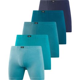 H.I.S. Herren Langer Boxer blau, hellblau, navy, petrol, dunkelpetrol, Gr&ouml;&szlig;e M