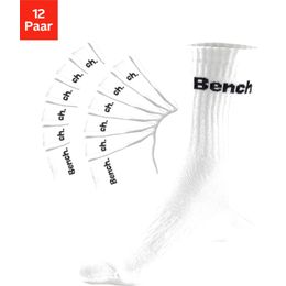Bench Damen Tennissocken 12x wei&szlig;, Gr&ouml;&szlig;e 47/48