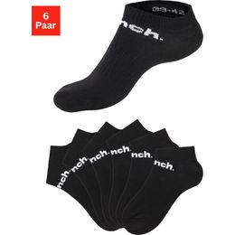 Bench Damen Sportsocken 6x schwarz, Gr&ouml;&szlig;e 43/46