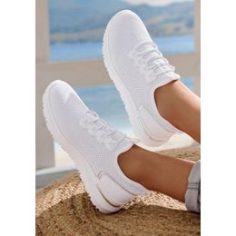 Vivance Damen Sneaker, Wei&szlig;, Gr. 41, Sneakers & Schn&uuml;rer, Material: Textil