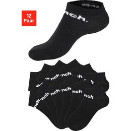 Bench Damen Sportsocken 12x schwarz, Gr&ouml;&szlig;e 35/38