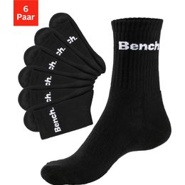 Bench Damen Tennissocken 6x schwarz, Gr&ouml;&szlig;e 39/42