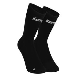 Socken Kempa "Socken STMNT", Herren, Gr. 41-44, schwarz (schwarz, wei&szlig;), Obermaterial: 90% Polyester PES. 10% Elasthan EL., Socken Socken