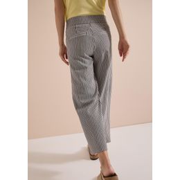 7/8-Hose Cecil, Damen, Gr. S (38), L&auml;nge 26, braun cacao, Web, Obermaterial: 73% Viskose, 25% Polyester, 2% Elasthan. Futter: 100% Polyester, gestreift, bequem 7/8-L&auml;nge, Hosen 7/8-Hose, Seersucker-Qualit&auml;t, Streifenmuster, Loose Fit