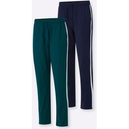 Schlupfhose CLASSIC, Herren, Gr. 44/46, Normalgr&ouml;&szlig;en, bunt (marine, petrol), 100% Baumwolle, unifarben, Hosen Schlupfhose