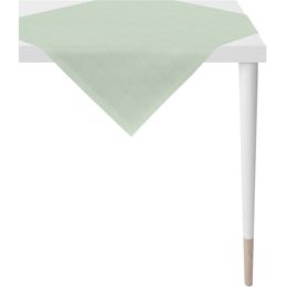Mitteldecke Apelt "Arizona, Uni-Basic", gr&uuml;n (mint), B:95cm L:95cm, Leinen, Polyester, Tischdecken, Mitteldecke, Leinenoptik