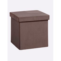 Hocker HEINE HOME, braun, B:38cm H:38cm T:38cm, Hocker, Hocker