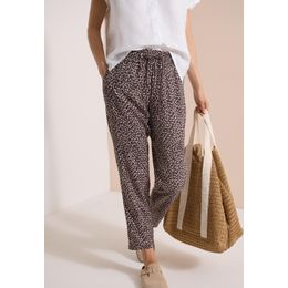 7/8-Hose Cecil "Style Chelsea", Damen, Gr. M (40), L&auml;nge 28, braun cacao, Web, Obermaterial: 100% Viskose, bedruckt, 7/8-L&auml;nge, Hosen 7/8-Hose, Sommerhose, grafisches Muster, Elastikbund