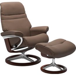 Relaxsessel stressless "Sunrise", braun (mole batick), B:79cm H:103cm T:73cm, Leder BATICK: BATICK ist ein leicht korrigiertes, durchgef&auml;rbtes und genarbtes M&ouml;belleder, bei dem die meisten Unebenheiten und Spuren in der Regel entfernt wurden.;Leder PALOMA: PALOMA ist ein durchgef&auml;rbtes Semianilin-M&ouml;belleder mit nat&uuml;rlicher Narbung.;ROHLEDER Stoff Q2 FARON: Ein fester zuverl&auml;ssiger Boucl&eacute; mit einem