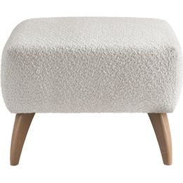 Polsterhocker Home Affaire "Lazio modern und bequem, schmale Armlehnen, tolle Detailverarbeitung", wei&szlig;, B:66cm H:44cm T:66cm, 100% Polyester, Hocker, Polsterhocker, zwei verschiedene Fu&szlig;farben w&auml;hlbar