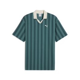 T-Shirt Puma "Puma Class Relaxed Pinnacle Polo Herren", Herren, Gr. L, emerald ice gr&uuml;n, Obermaterial: 40% Polyester, 60% Baumwolle. Kragen: 38% Polyester, 4% Elasthan, 58% Baumwolle. Besatz: 60% Baumwolle, 40% Polyester, clean, relaxed fit, Rundhals, Shirts T-Shirt