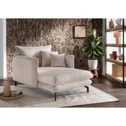 Relaxsessel Home Affaire "Lazio modern und bequem, schmale Armlehnen, tolle Detailverarbeitung", beige, B:255cm H:94cm T:167cm, 93% Polyester, 7% Polyamid, Sessel, Relaxsessel, zwei verschiedene Fu&szlig;farben w&auml;hlbar