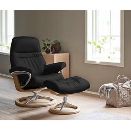 Relaxsessel stressless "Sunrise", schwarz (schwarz paloma), B:92cm H:105cm T:80cm, Leder BATICK: BATICK ist ein leicht korrigiertes, durchgef&auml;rbtes und genarbtes M&ouml;belleder, bei dem die meisten Unebenheiten und Spuren in der Regel entfernt wurden.;Leder PALOMA: PALOMA ist ein durchgef&auml;rbtes Semianilin-M&ouml;belleder mit nat&uuml;rlicher Narbung.;ROHLEDER Stoff Q2 FARON: Ein fester zuverl&auml;ssiger Boucl&eacute; mit 