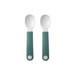 Kinderbesteck Mepal "Lernl&ouml;ffel Mio 2er Set", gr&uuml;n (deep turquoise), 2, Essbesteck-Sets, Sp&uuml;lmaschinengeeignet