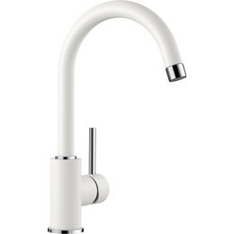 K&uuml;chenarmatur Blanco "MIDA", wei&szlig; (silgranitwei&szlig;), B:19cm H:33cm T:11cm, Messing, Armaturen, mit leichtg&auml;ngiger Keramikkartusche