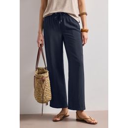 Street One Damen Stoffhose "Style Emee", blau, Gr. 44, unifarben, Web, Obermaterial: 88% Viskose, 12% Polyamid. Futter: 100% Viskose, Hosen,