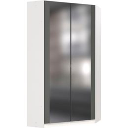 Eckschrank wimex "Marburg", grafit, spiegel, B:95cm H:199cm T:95cm, Holzwerkstoff, Schr&auml;nke, Eckschrank