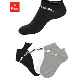 Bench Damen Sportsocken 2x schwarz, 2x wei&szlig;, 2x grau-meliert, Gr&ouml;&szlig;e 39/42