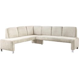 Eckbank exxpo - SOFA FASHION "Intenso, modern, 263/198 cm (B/T)", beige, B:263cm H:92cm T:198cm, Zusammensetzung: Polyester 100%, Sitzb&auml;nke, Eckbank, hohe Bodenfreiheit, frei im Raum stellbar, hoher Sitzkomfort