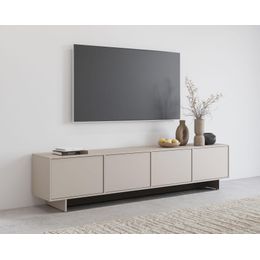 Lowboard OTTO HOME "Tatami, Modernes griffloses TV-Board, Breit 220,50cm, TV-Schrank", kaschmire, kaschmire, B:220,5cm H:50,5cm T:41,5cm, Holzwerkstoff, Melamin, Metall, Spanplatte, Sideboards, Lowboard, TV-Schrank, TV-Board mit viel Stauraum, push-to-open-Funktion