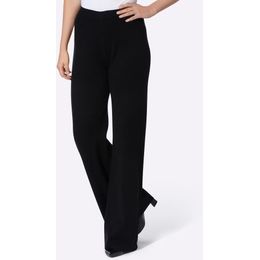 Strickhose Heine, Damen, Gr. 38, Normalgr&ouml;&szlig;en, schwarz, 50% Viskose, 28% Polyester, 22% Polyamid, unifarben, Hosen