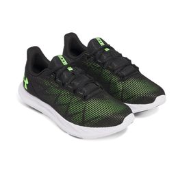 Laufschuh Under Armour "UA Charged Speed Swift", Herren, Gr. 41, gr&uuml;n (schwarz, schwarz, hyper gr&uuml;n), Textil, Schuhe Laufschuh