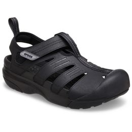 Sandale Crocs "Yukon Fisherman", Herren, Gr. 39, schwarz, Lederimitat, Textil, Schuhe Sandale, Halbschuh, Slipper, Trekkingschuh mit praktischem Klettverschluss