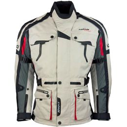 Motorradjacke Roleff "CHICAGO" Gr. 4XL, schwarz (schwarz, rot), Jacken, 4XL, Obermaterial: 100% Polyester. Innenfutter: 100% Polyester, Mit Sicherheitsstreifen