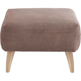 Polsterhocker Home Affaire "Lazio modern und bequem, schmale Armlehnen, tolle Detailverarbeitung", rosa, B:255cm H:94cm T:66cm, 93% Polyester, 7% Polyamid, Hocker, Polsterhocker, zwei verschiedene Fu&szlig;farben w&auml;hlbar