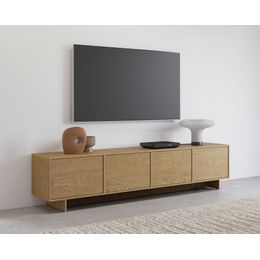 Lowboard OTTO HOME "Tatami, Modernes griffloses TV-Board, Breit 220,50cm, TV-Schrank", eiche baltic dune, eiche baltic dune, B:220,5cm H:50,5cm T:41,5cm, Holzwerkstoff, Melamin, Metall, Spanplatte, Sideboards, Lowboard, TV-Schrank, TV-Board mit viel Stauraum, push-to-open-Funktion