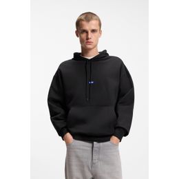 Kapuzensweatshirt Hugo "Nalonso", Herren, Gr. S, schwarz, Sweatware, Obermaterial: 100% Baumwolle, relaxed fit normal, hoch geschlossener Ausschnitt, weit B&uuml;ndchen, Sweatshirts, Regular Fit, K&auml;ngurutasche, Kapuze mit Kordelzug