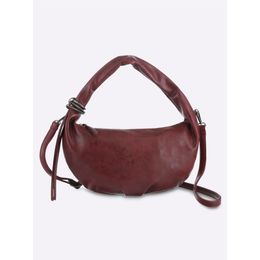 Umh&auml;ngetasche Heine, Damen, Gr. B/H/T: 36cm x 20cm x 5cm, burgund, Viskosemischung, unifarben, Taschen Umh&auml;ngetasche