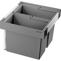Einbaum&uuml;lleimer Blanco "FLEXON II Low 60/2", schwarz, B:56cm H:32,5cm T:40cm, Kunststoff, M&uuml;lleimer, Abwaschbare und entnehmbare Eimer